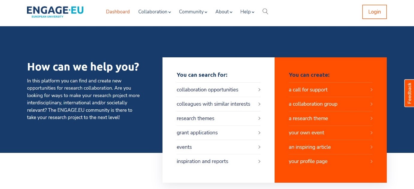 УНСС :: ENGAGE.EU платформа за научно сътрудничество
